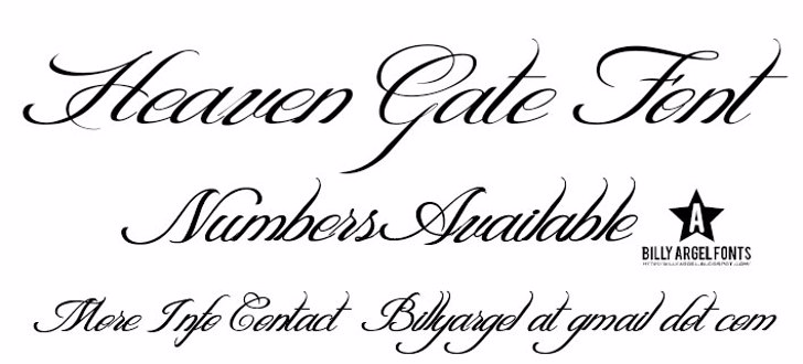 HEAVEN GATE Font | Designed by Billy Argel