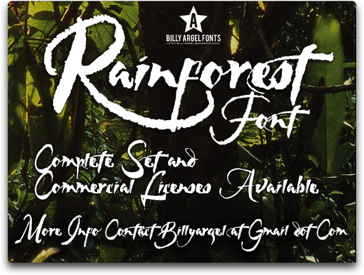 RAINFOREST Font | Designed by Billy Argel