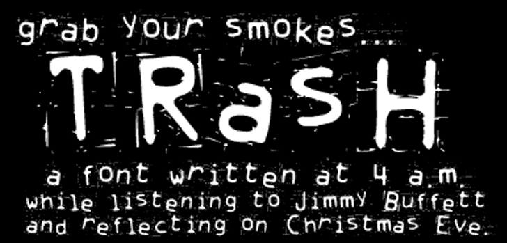 Trash Font | Designed by Disturbed Type