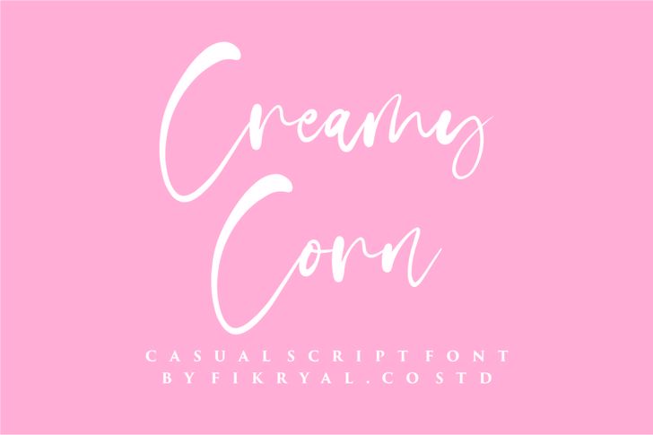 Creamy Corn Font | Designed by fikryal