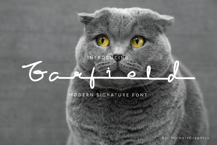 Garfield Font | Designed by Nirmalagraphics