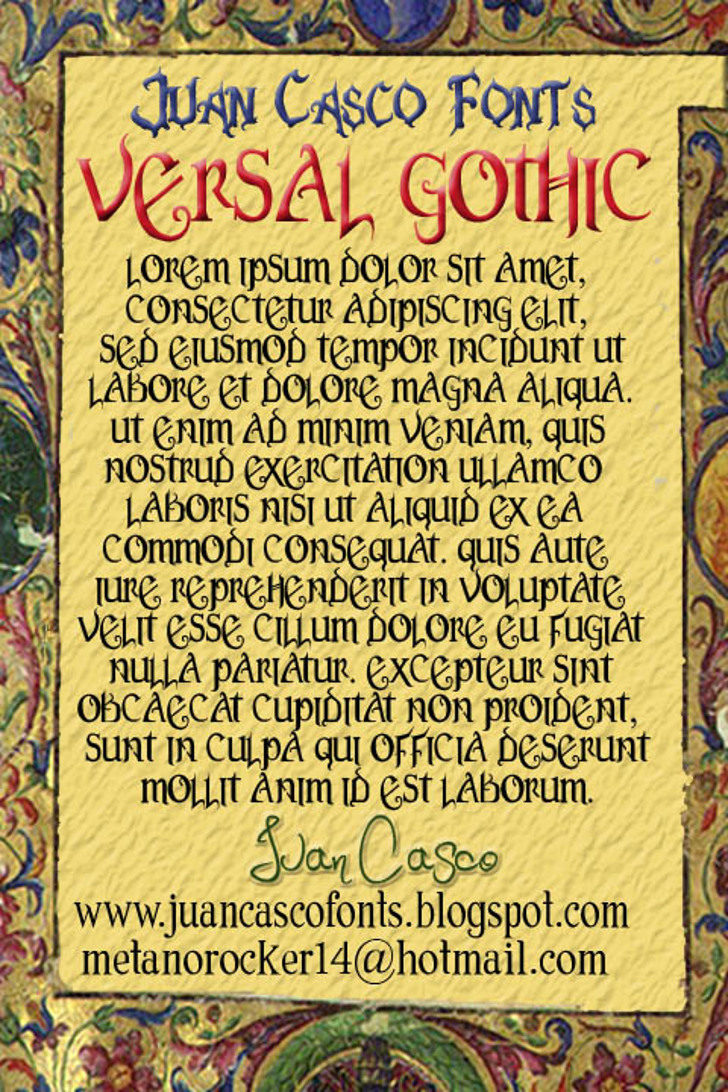 Versal Font | Designed by Juan Casco