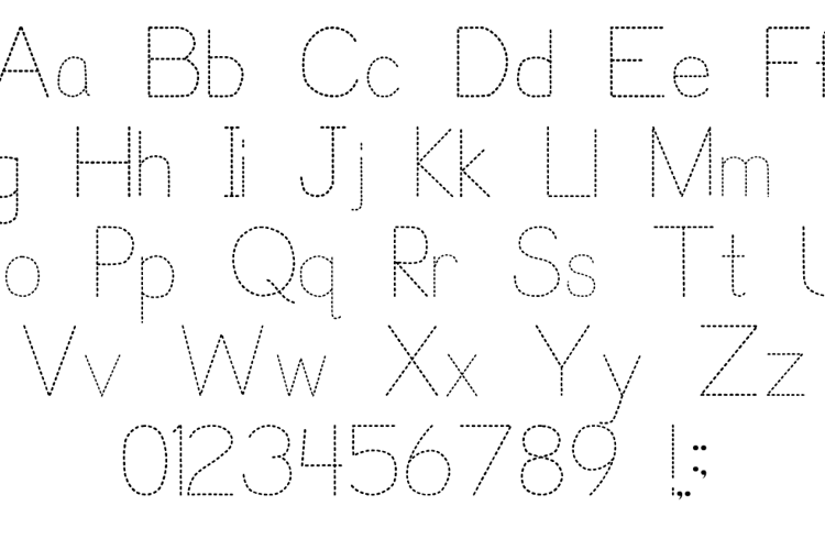 Trace Font For Kids P J Cassel FontSpace