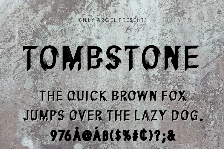 TOMBSTONE Font Billy Argel Fonts FontSpace