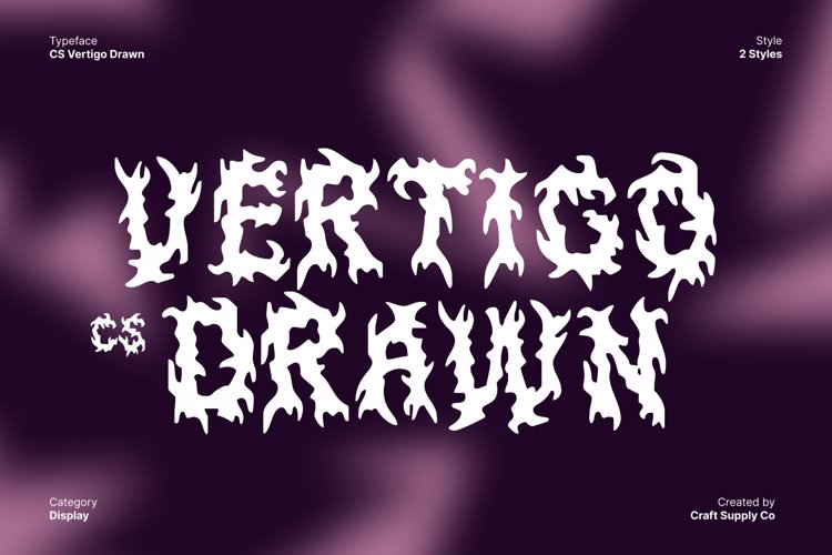 CS Vertigo Drawn Font - Free Download