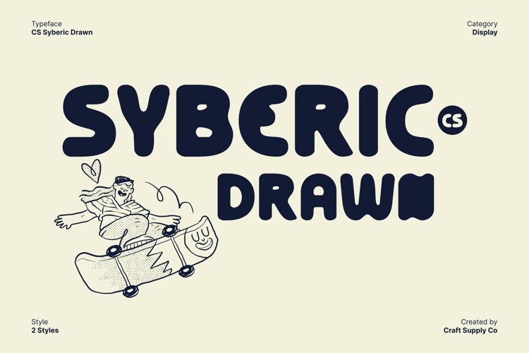 CS Syberic Drawn Font - Free Download
