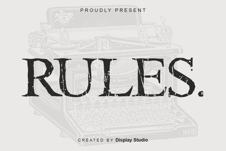 RULES Font DisplayStudio FontSpace RULES Font DisplayStudio FontSpace