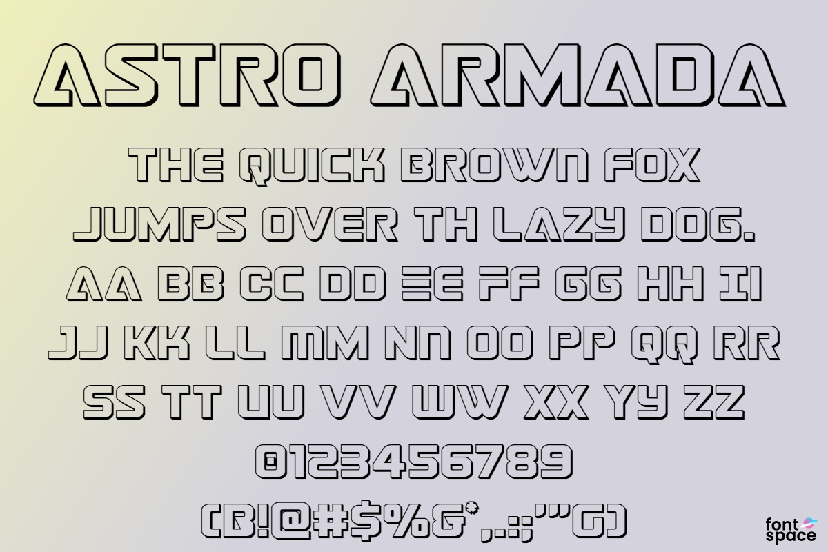 Astro Armada Font | Iconian Fonts | FontSpace