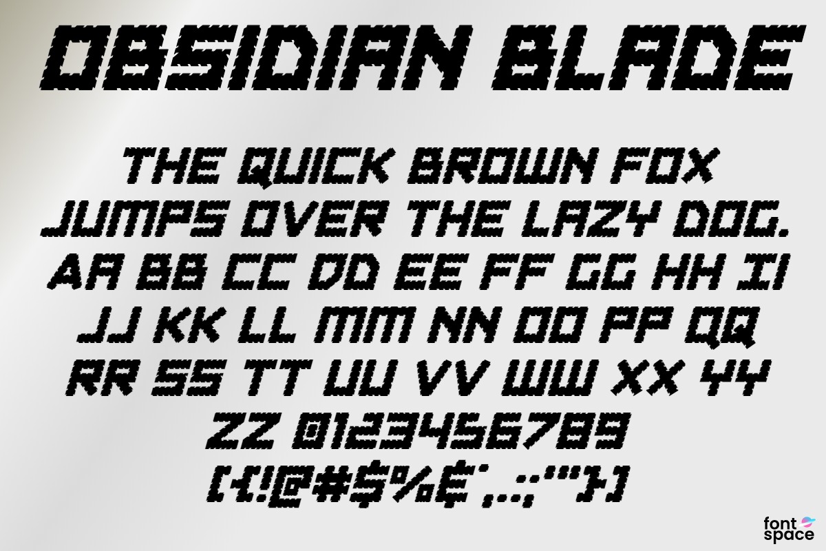 Obsidian Blade Font | Iconian Fonts | FontSpace