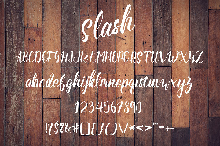 Slash Font | Designed by NA CREATIVE