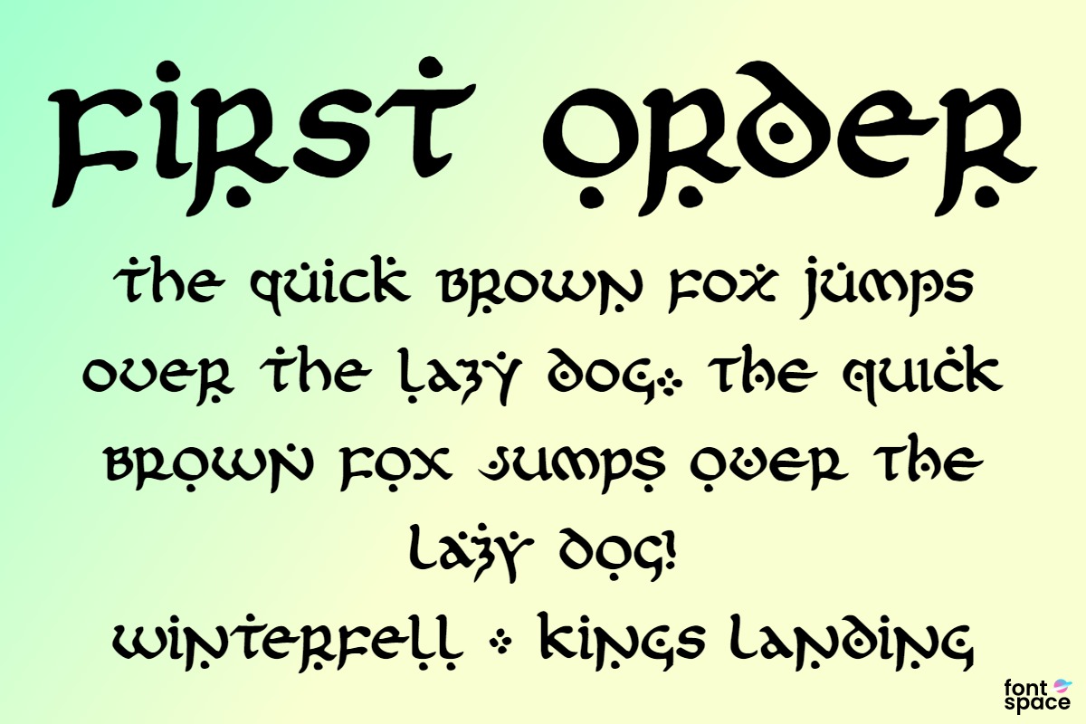 First Order Font | Iconian Fonts | FontSpace
