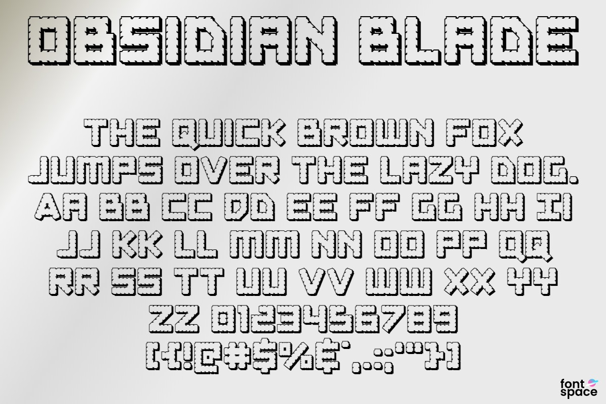 Obsidian Blade Font | Iconian Fonts | FontSpace