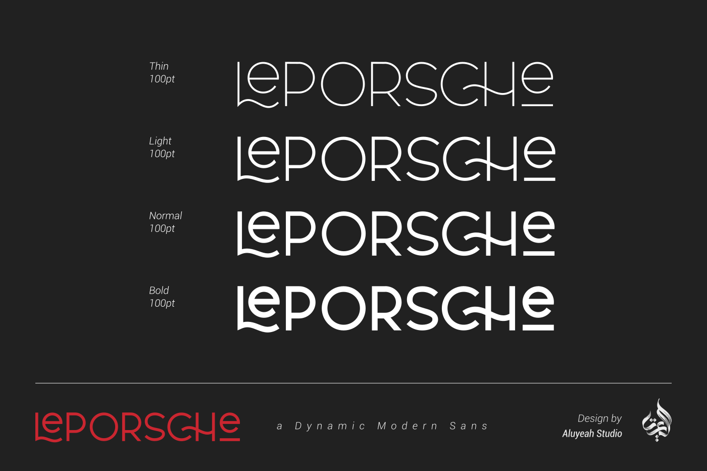 Le Porsche Font | Designed by Aluyeah Studio