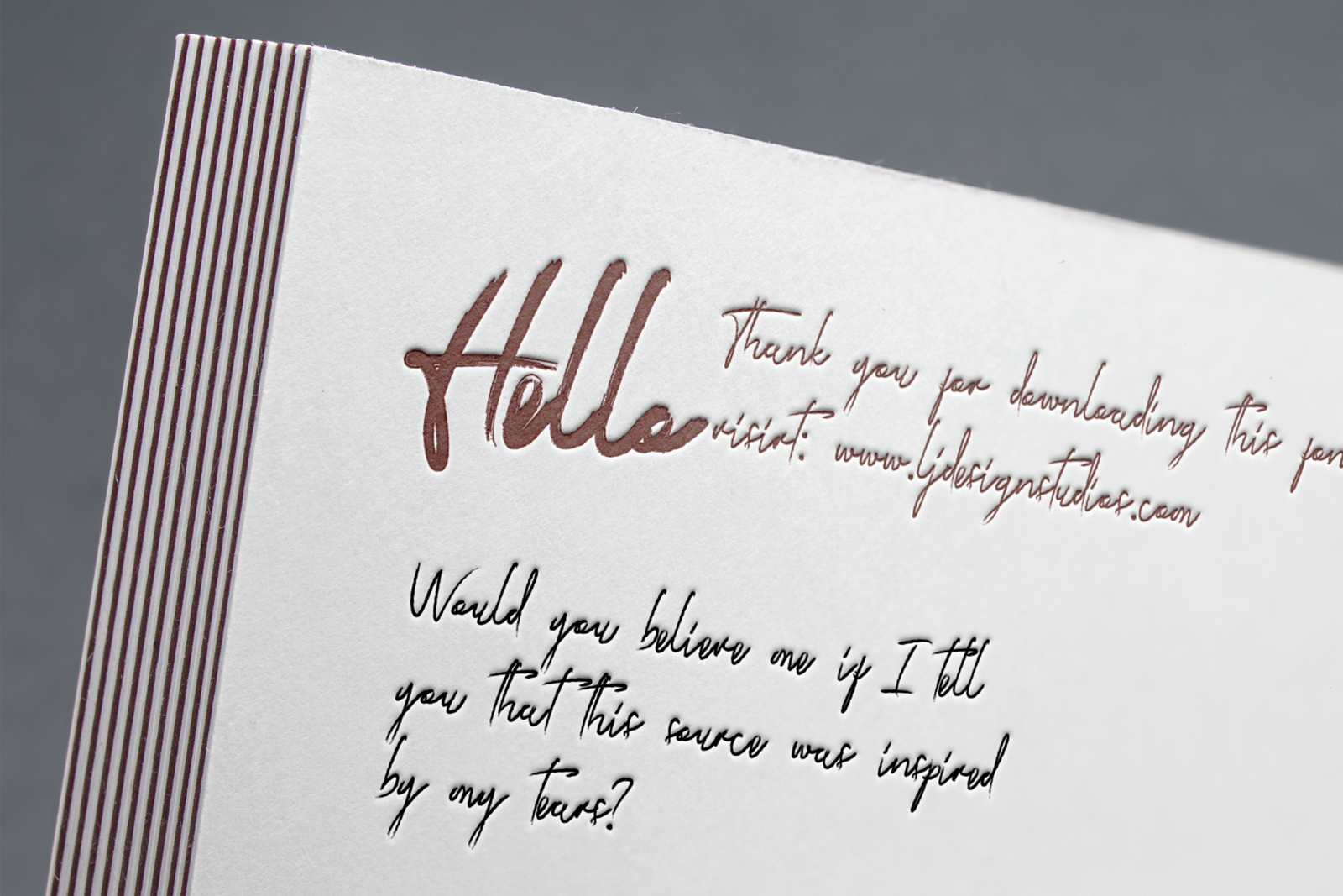 For my Tears Font | LJ Design Studios | FontSpace