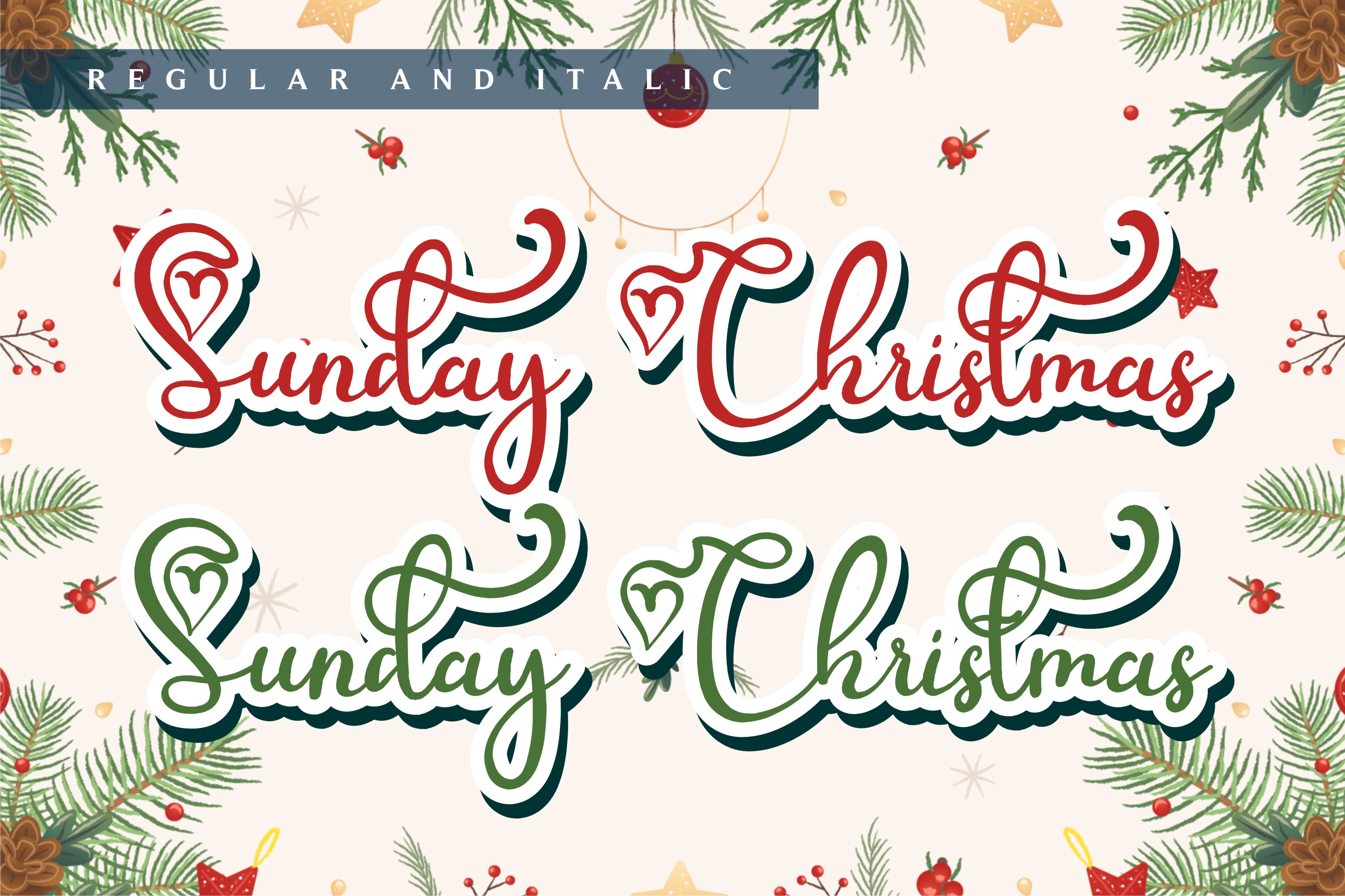 Sunday Christmas Font | Letterena Studios | FontSpace