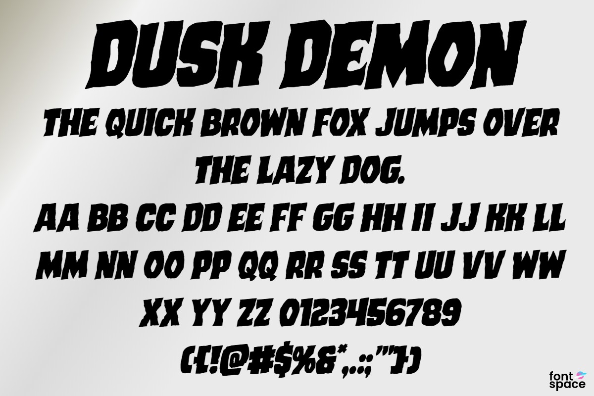 Dusk Demon Font | Iconian Fonts | FontSpace