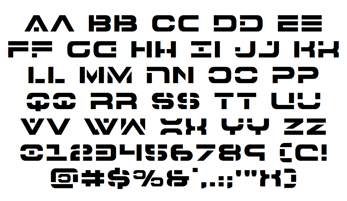 7th Service Font | Iconian Fonts | FontSpace