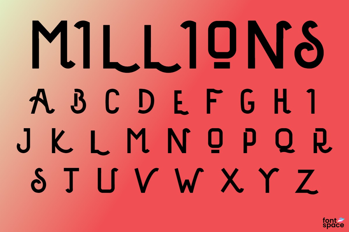 Millions Font | Designed by Nirmalagraphics