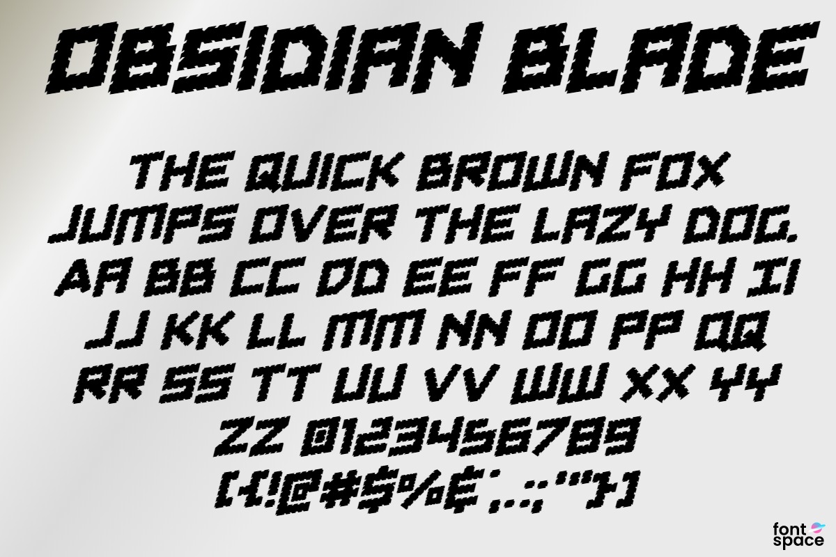 Obsidian Blade Font | Iconian Fonts | FontSpace