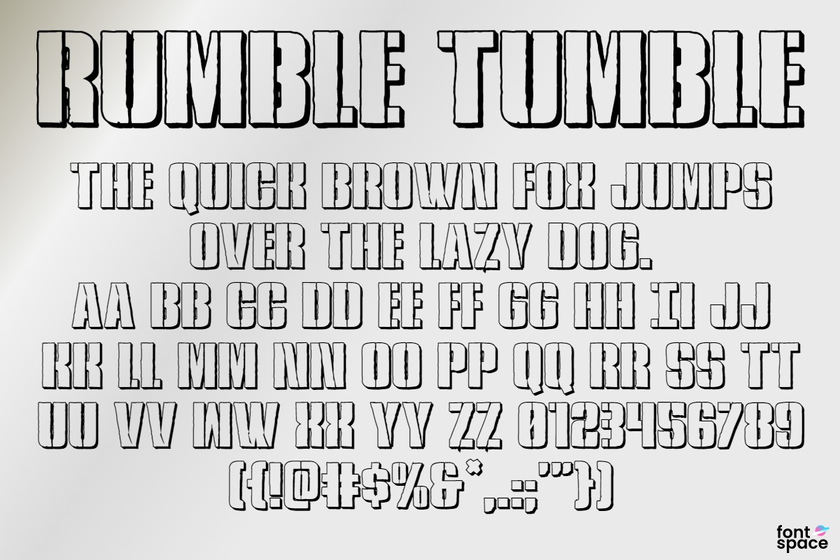 Rumble Tumble Font | Iconian Fonts | FontSpace