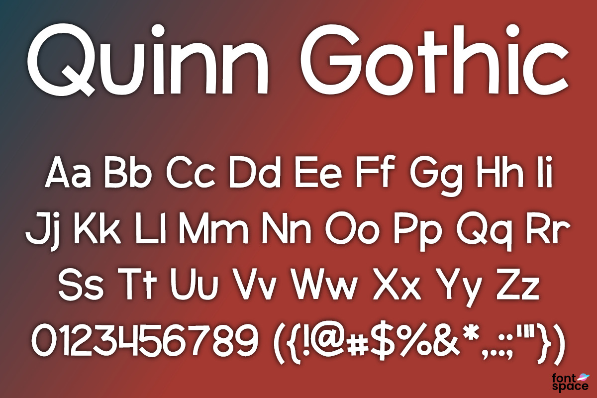 Quinn Gothic Font | Designed by QD Fonts