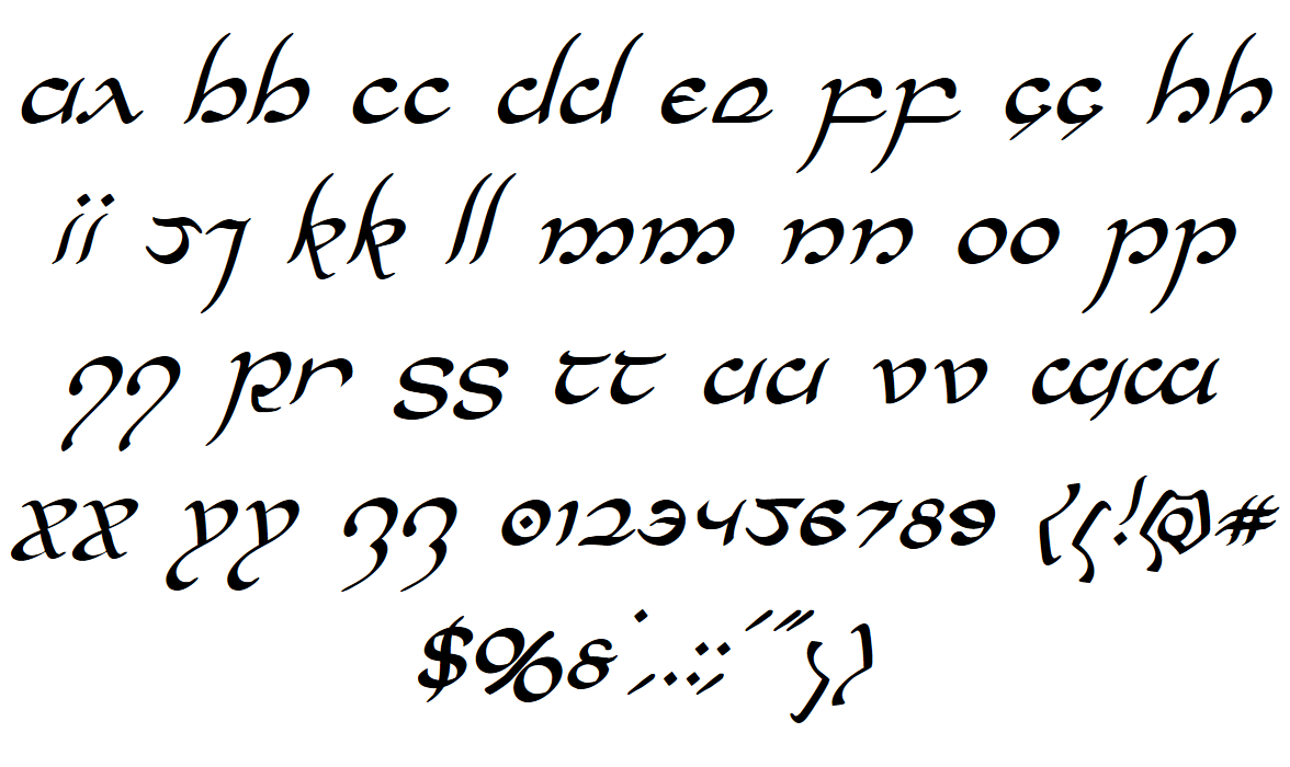 Elvish Font Generator