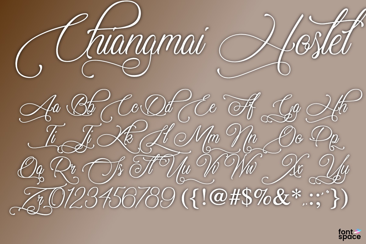 Chiangmai Hostel Font | Typhoon Type - Suthi Srisopha | FontSpace