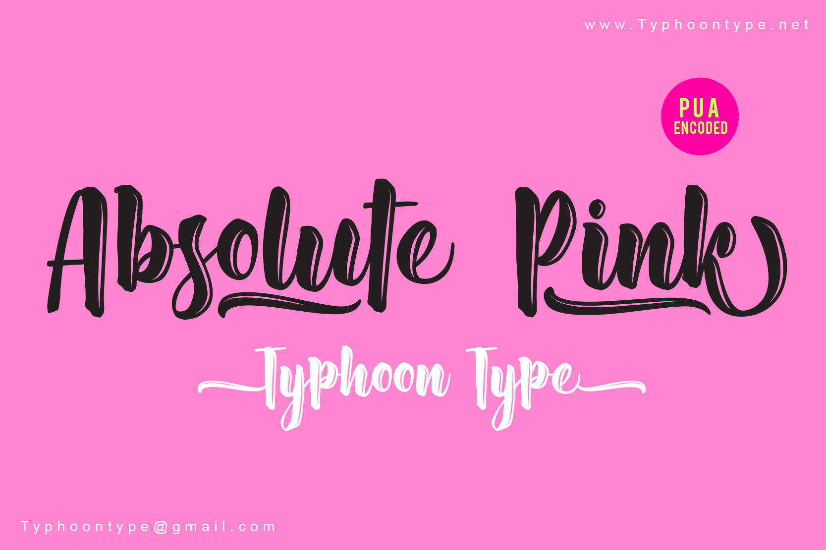 Absolute Pink Font | Typhoon Type - Suthi Srisopha | FontSpace