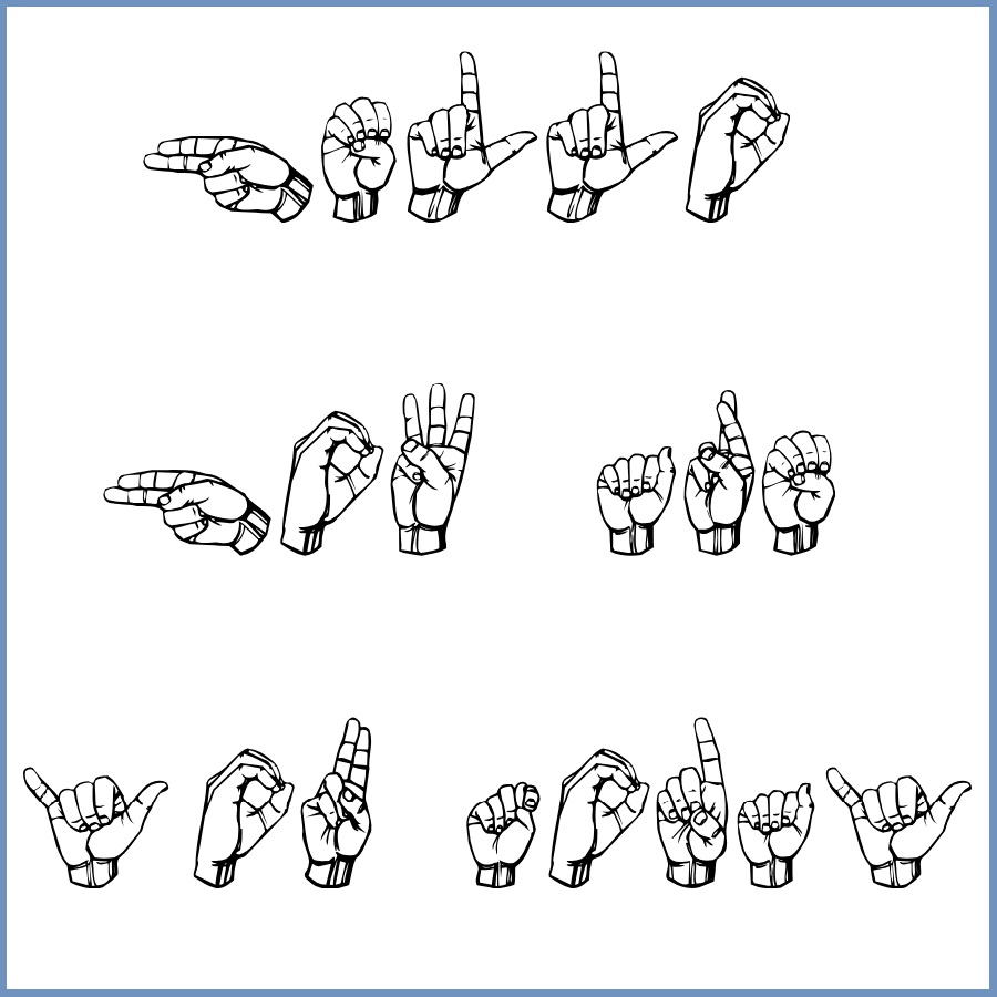 Lettering [Font]: ASL & Braille | Collection | FontSpace